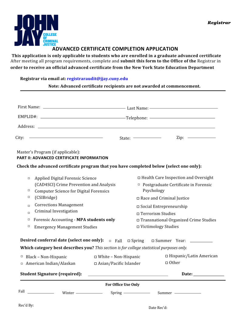 Advanced Certificate in Transnational Organized Crime Studies (ACTOCS) | John Jay College of ...